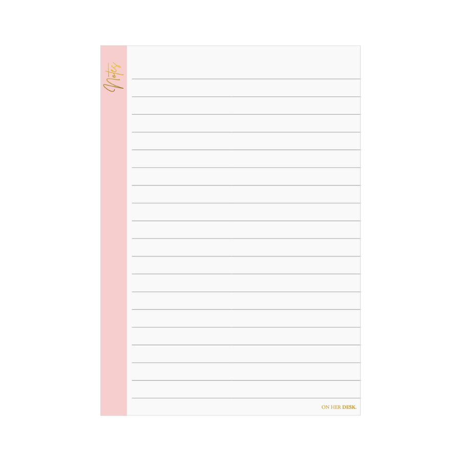 A5 Ruled Lined Notepad | Gold Foil | Free shipping over $99