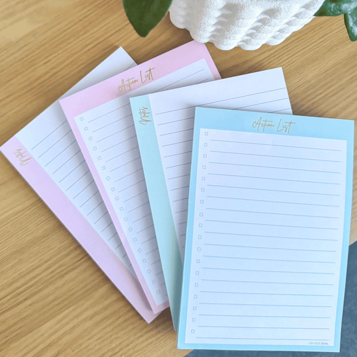 A5 Ruled Lined Notepad | Gold Foil | Free shipping over $99