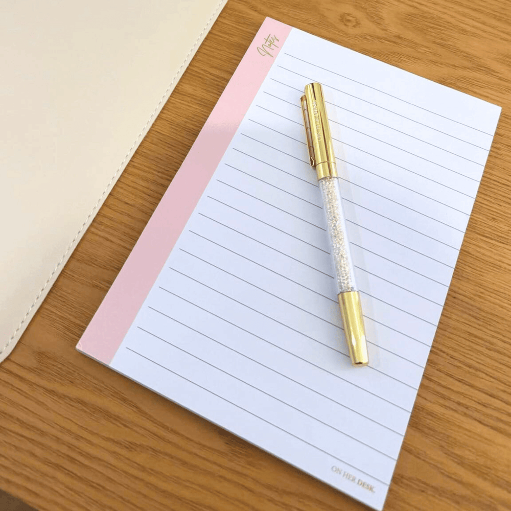 A5 Ruled Lined Notepad | Gold Foil | Free shipping over $99