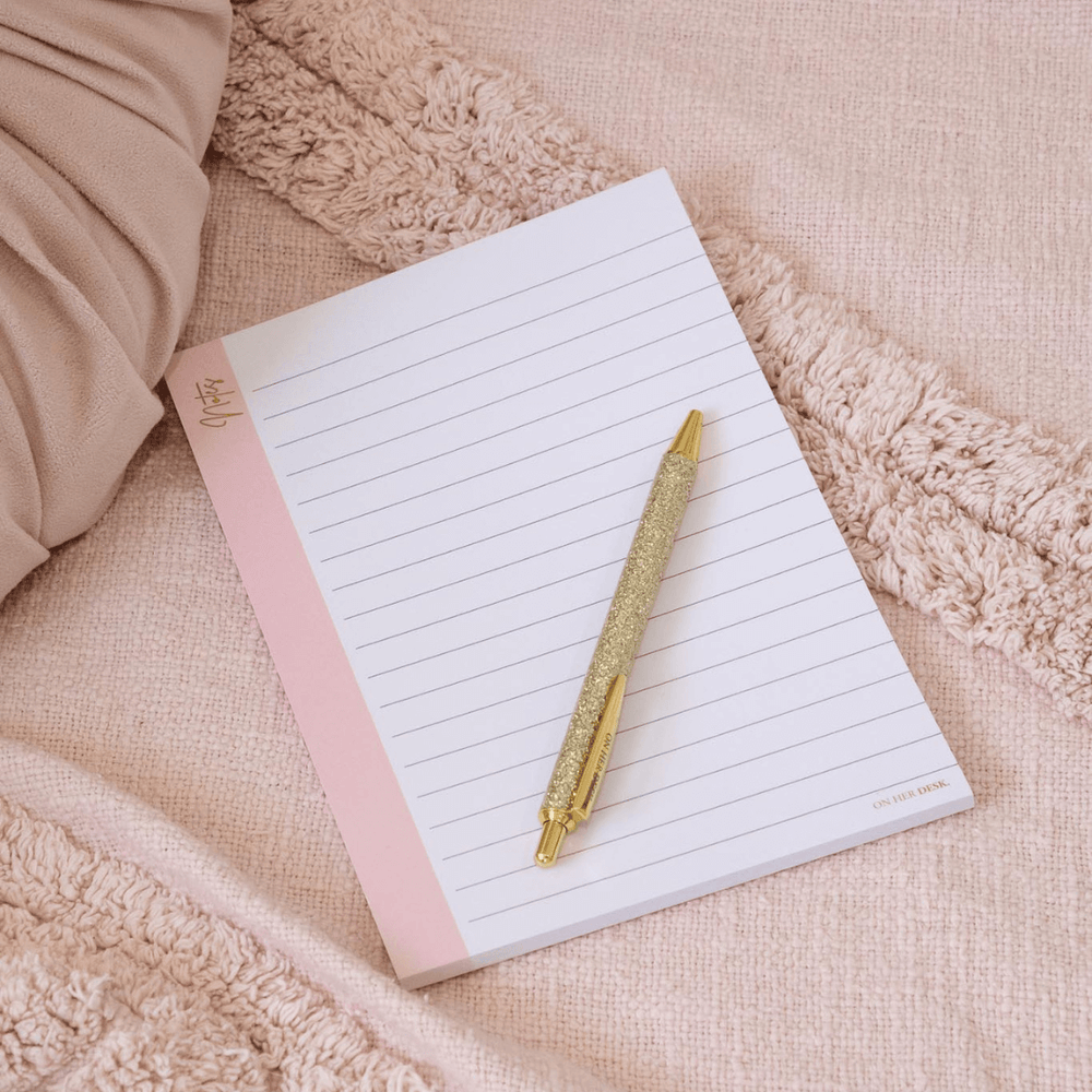 A5 Ruled Lined Notepad | Gold Foil | Free shipping over $99