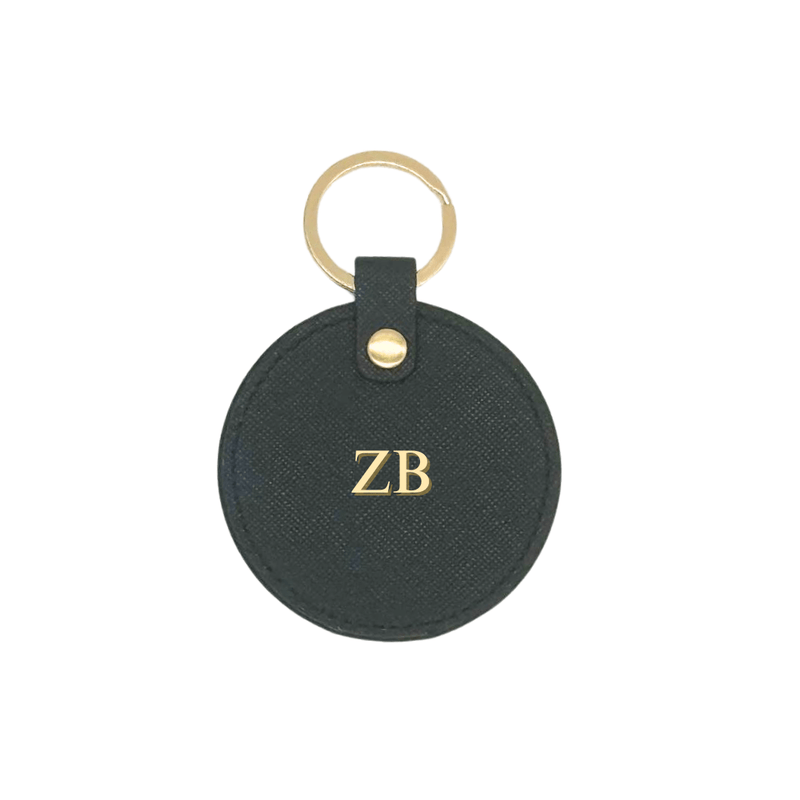 Vegan Leather Keyring Personalised With Your Initials | On Her Desk