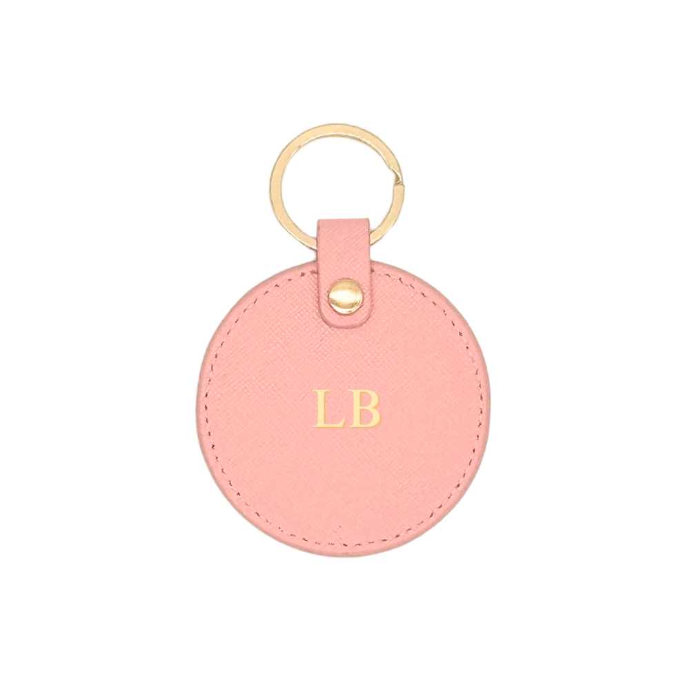 Vegan Leather Keyring Personalised With Your Initials | On Her Desk