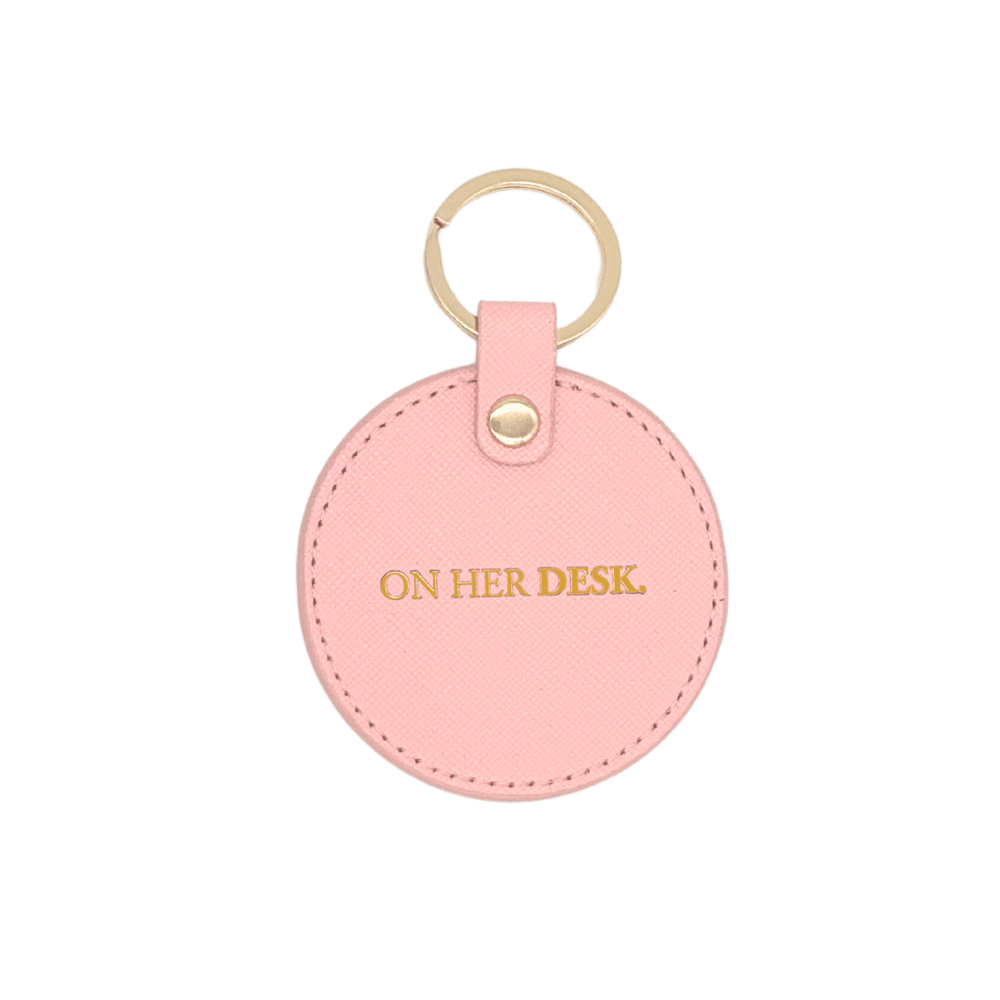 Vegan Leather Keyring Personalised With Your Initials | On Her Desk