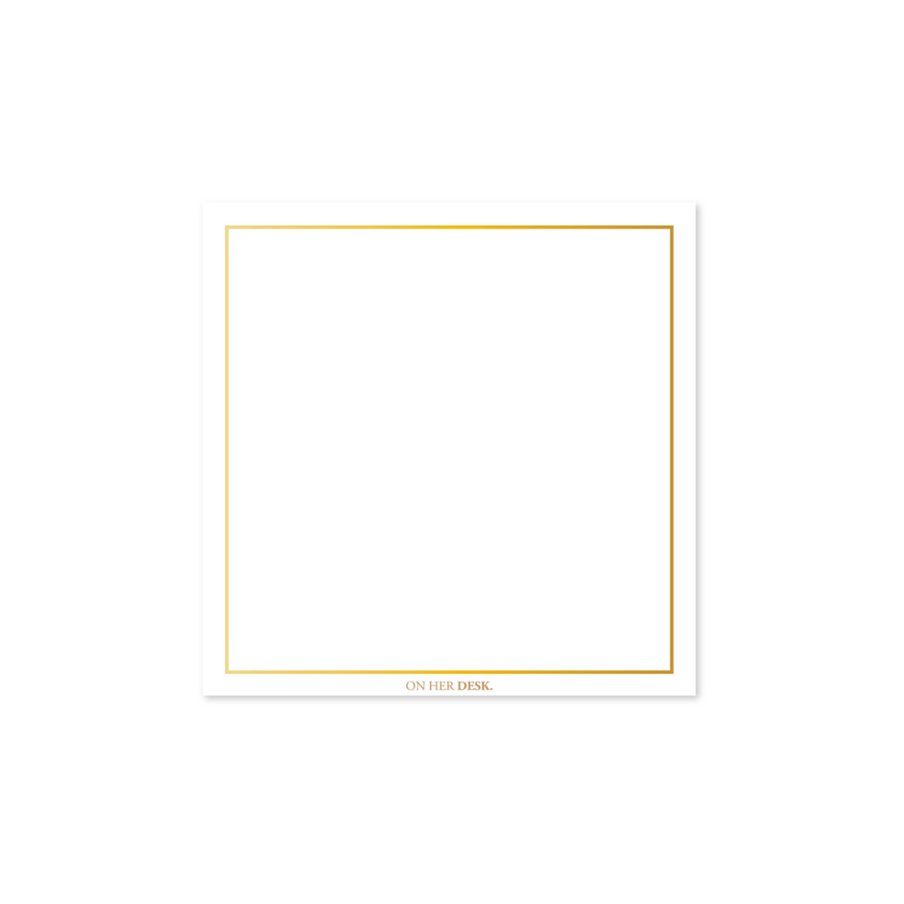 Sticky Notes with Gold Foil Detail | Shop Now at On Her Desk